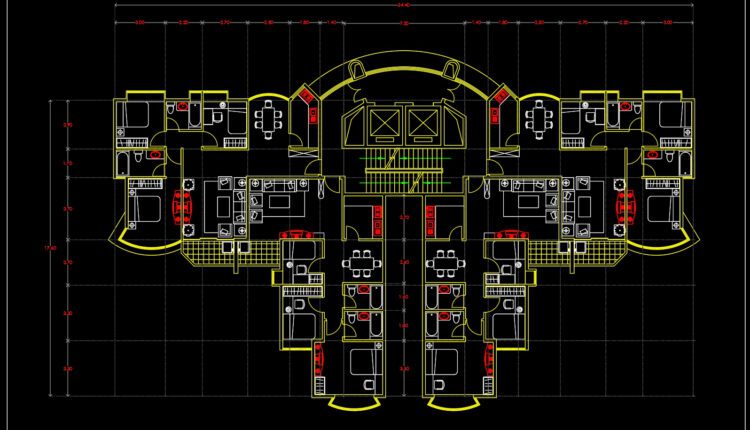112.Apartment Plan AutoCAD File Free Download - Free Cad Blocks ...