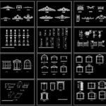 128.Continental window cad block set free dwg - Free Cad Blocks ...