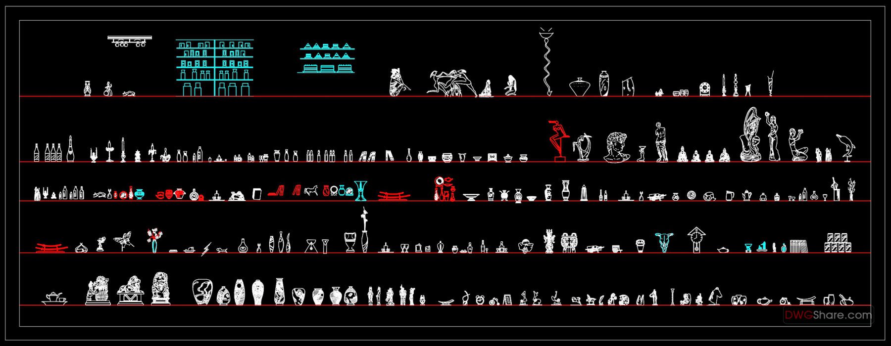 18. Accessories AutoCAD blocks free download