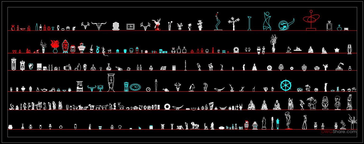 18. Accessories AutoCAD blocks free download