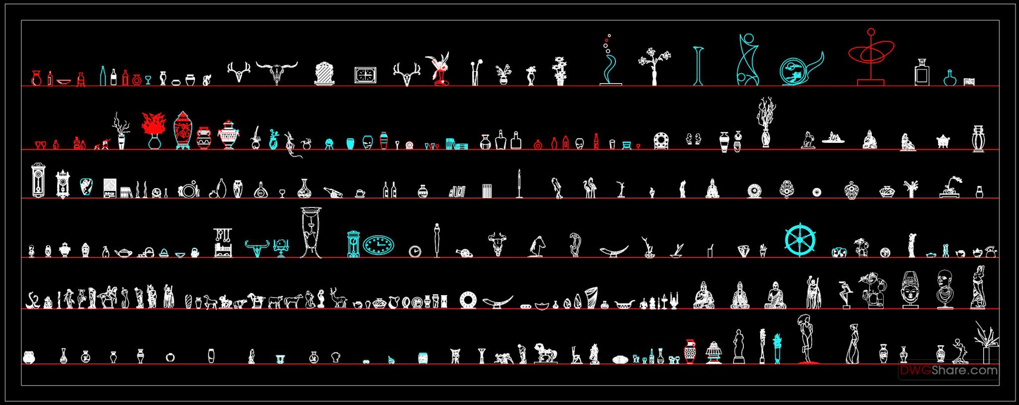 18. Accessories AutoCAD blocks free download