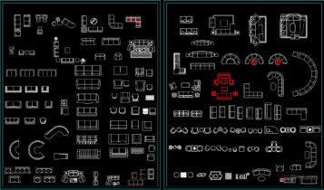 Living Room CAD Blocks Free Download – High-Quality DWG Files