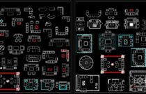 201.CAD Blocks Furniture for Kitchen and Dining room