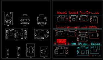 Living Room CAD Blocks Free Download – High-Quality DWG Files