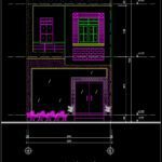 2 Stories House Plans and Faces Details AutoCAD File 5.2X15.6m - Free ...