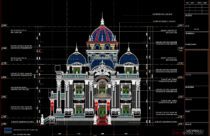 143.Detailed drawing of the foyer of the house in AutoCAD format