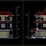 3-Story Classic Villa Plans, Faces and Sections Details AutoCAD File ...