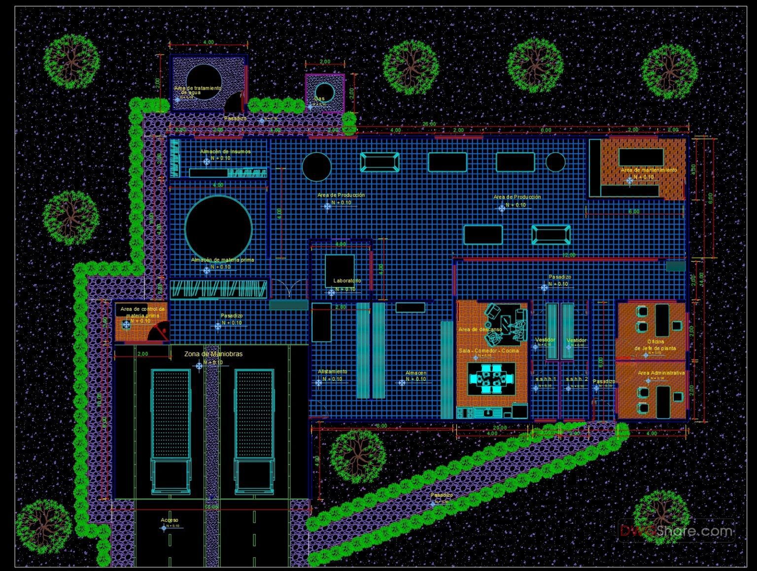 30.Autocad drawings of Cheese Factory For Free Download