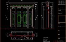 78.Flag Pole Elevation and Sections Details Autocad file