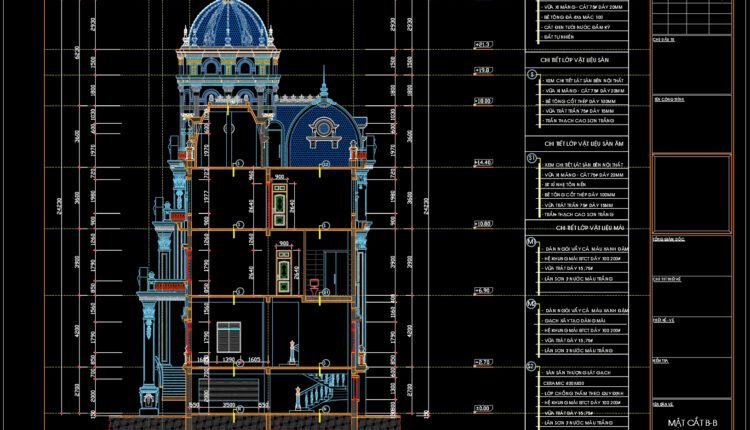 4 Stories House Sections Details AutoCAD File - Free Cad Blocks ...