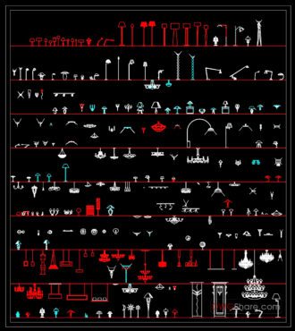 40.Electrical Lighting Cad Blocks free download