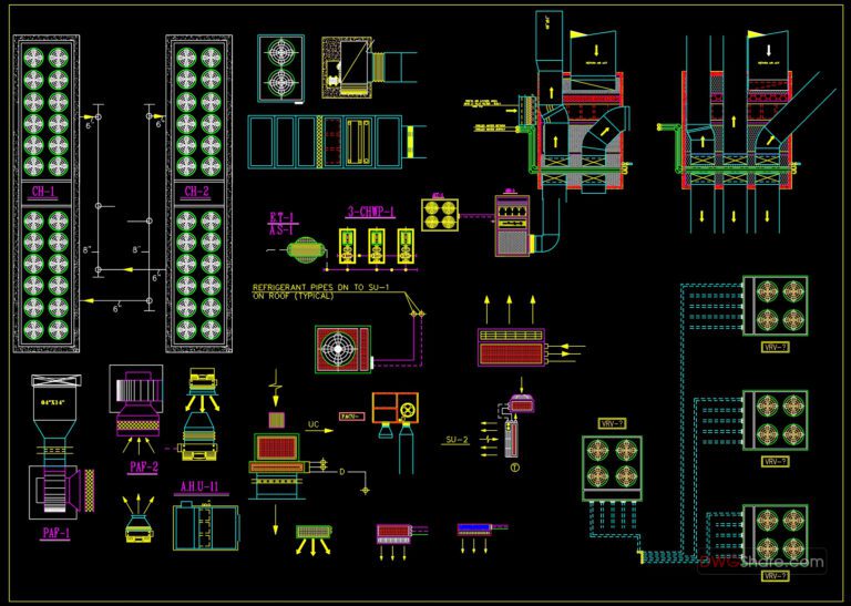 43.Download Free AutoCAD Blocks for HVAC BLOOK