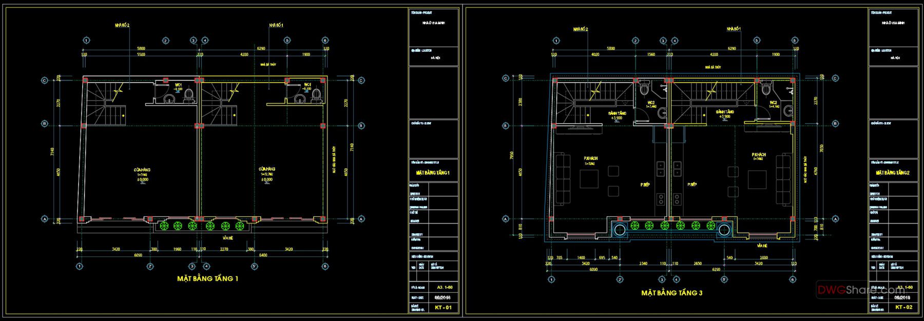 5-Story Classic House Project AutoCAD File 7x12.4m