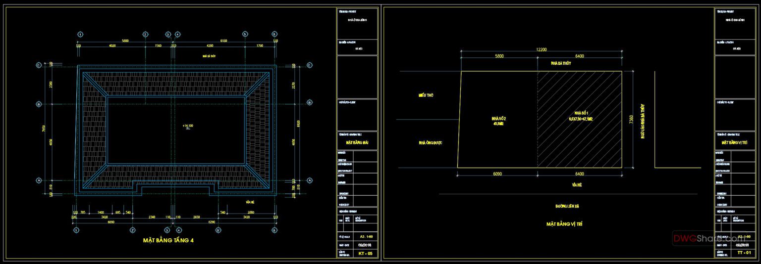 5-Story Classic House Project AutoCAD File 7x12.4m