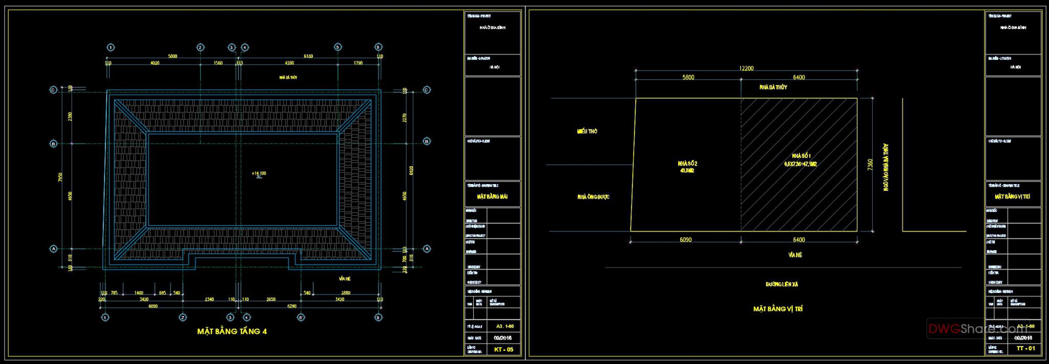 5-Story Classic House Project AutoCAD File 7x12.4m