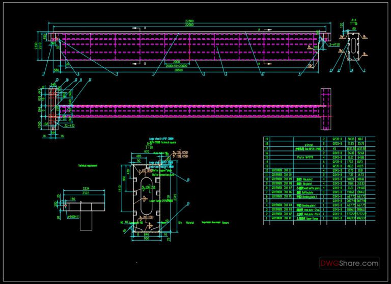 55.Steel Girder AutoCAD File Free Download