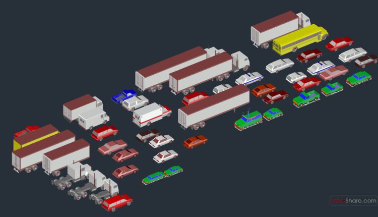 56.3D Vehicles Autocad Model Dwg - Free Cad Blocks, download DWG models ...