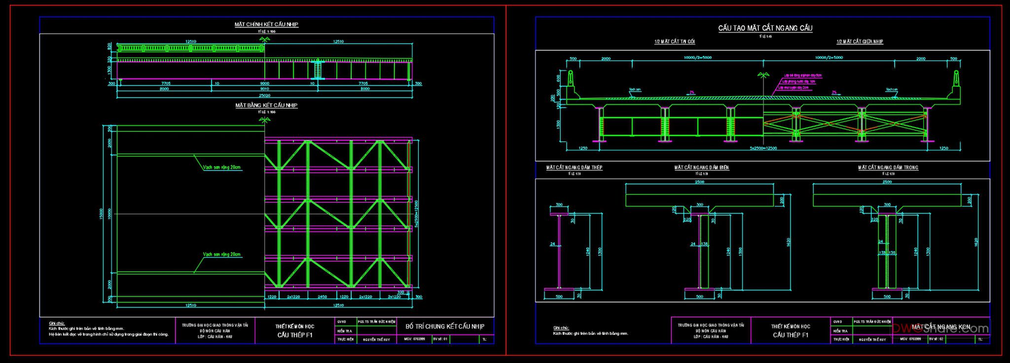 58.Details Of Metal Beam Bridge DWG Detail for AutoCAD