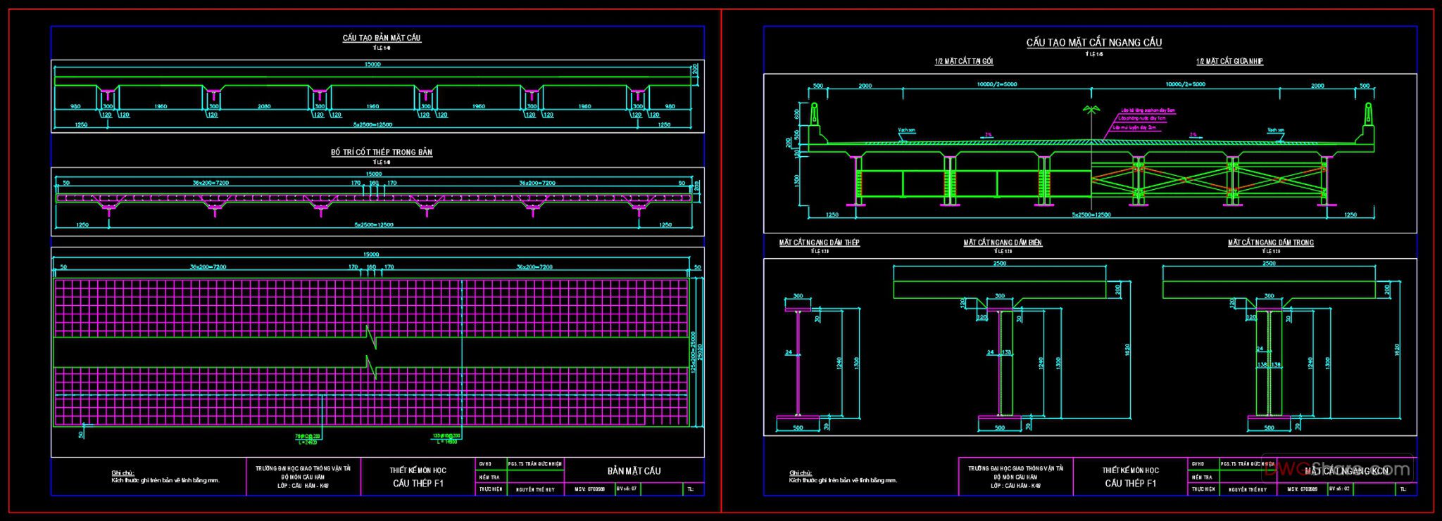 58.Details Of Metal Beam Bridge DWG Detail for AutoCAD