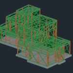 59.Free Download of Factory Steel Structure 3D Autocad Drawing DWG (2 ...