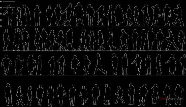 64.Blocks of different people free AutoCAD - Free Cad Blocks, download ...