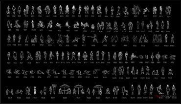 65.Set of people - people - children CAD blocks free download