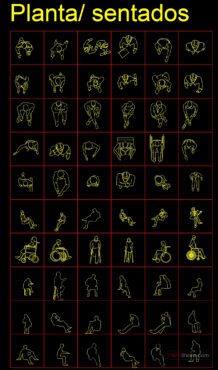 67.Blocks Of Different People Free AutoCAD