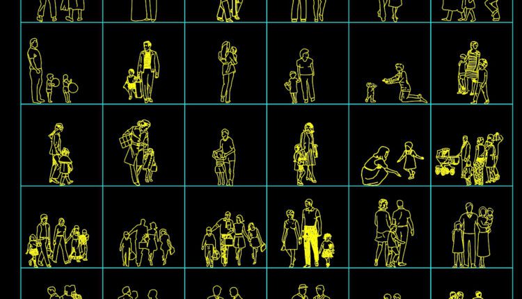 67.Blocks Of Different People Free AutoCAD - Free Cad Blocks, download ...