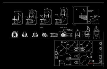 69.Free drawings of toilet for disabled persons in autocad