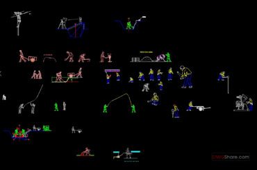 71.Construction workers DWG Drawing Free AutoCAD