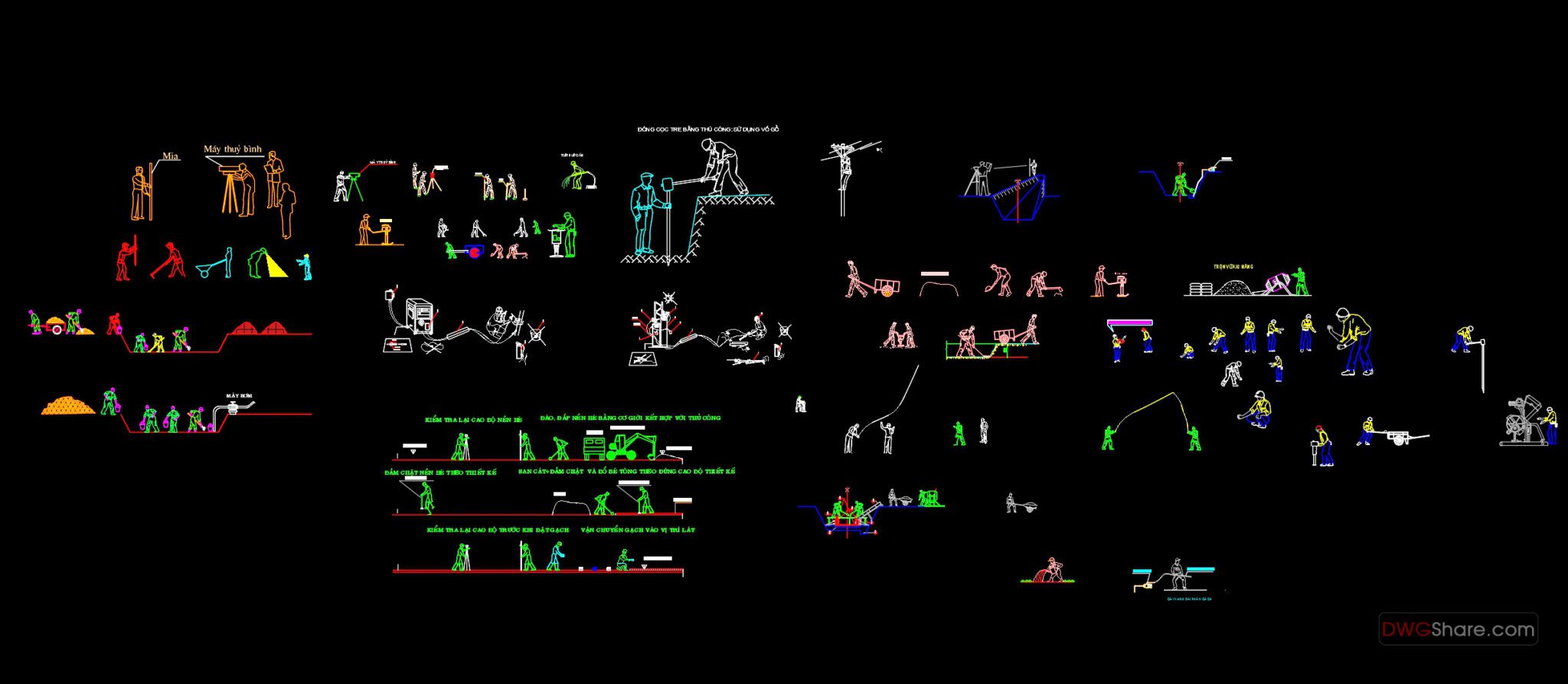 71.Construction workers DWG Drawing Free AutoCAD