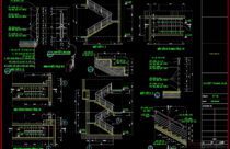 55.Free DWG models of Stairs in plan view