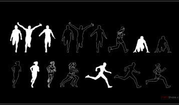 47. Free Download North Arrow & Compass Rose CAD Blocks