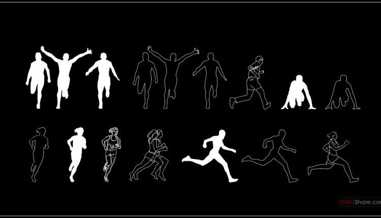 72.People Running Cads Blocks Free Dwg - Free Cad Blocks, download DWG ...