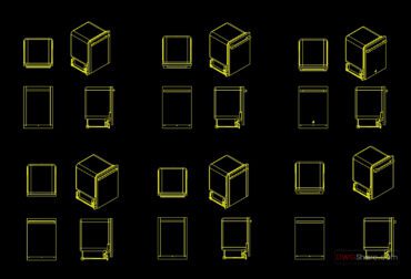 77.Dishwashers AutoCAD blocks free download