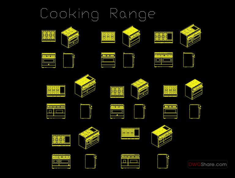 79.Cooking Range AutoCAD blocks free download