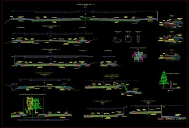 80.Autocad Drawing Of Urban Park Cross Sections Details For Free Download