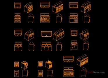 80.Gas Grill AutoCAD blocks free download
