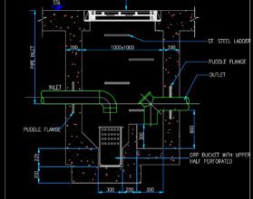 87.Free Download of Rain Water Outlet Parapet Type Installation Autocad ...