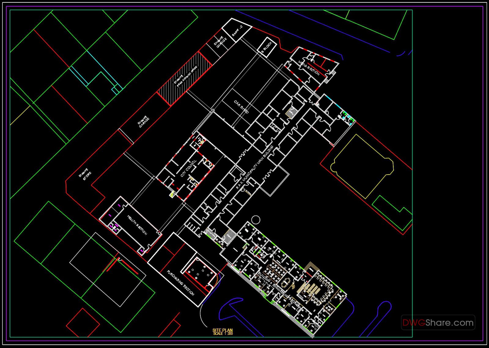 82Municipality Site Plan Autocad - Free Cad Blocks, download DWG models ...