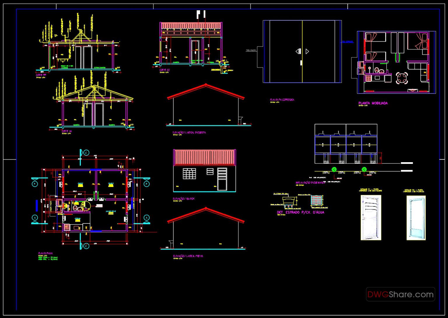 84.Autocad Drawings Of Police Station Layout Plan and Elevations ...