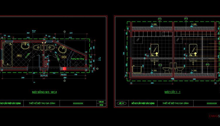 85.WC Layout Plan and elevations details AutoCAD drawing download ...