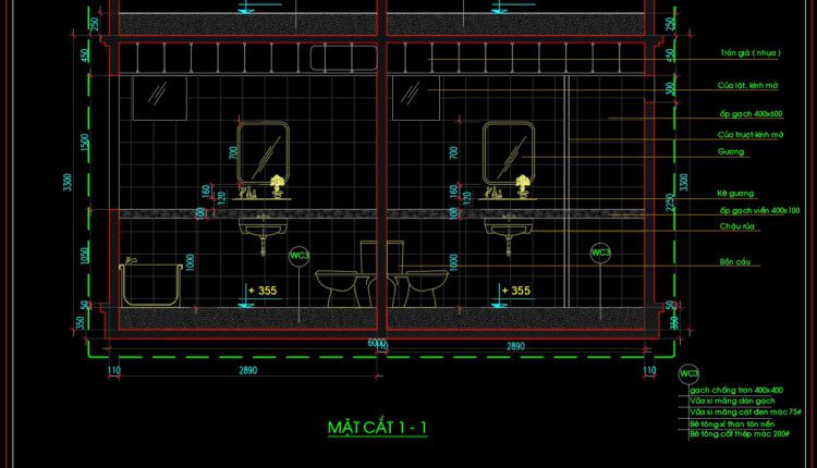 85.WC Layout Plan and elevations details AutoCAD drawing download ...