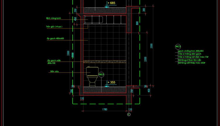 85.WC Layout Plan and elevations details AutoCAD drawing download ...