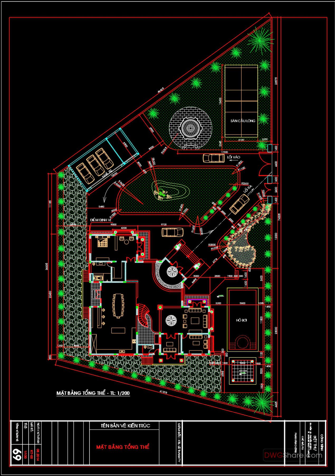 87.Autocad drawings of Garden Floor Plan For Free Download
