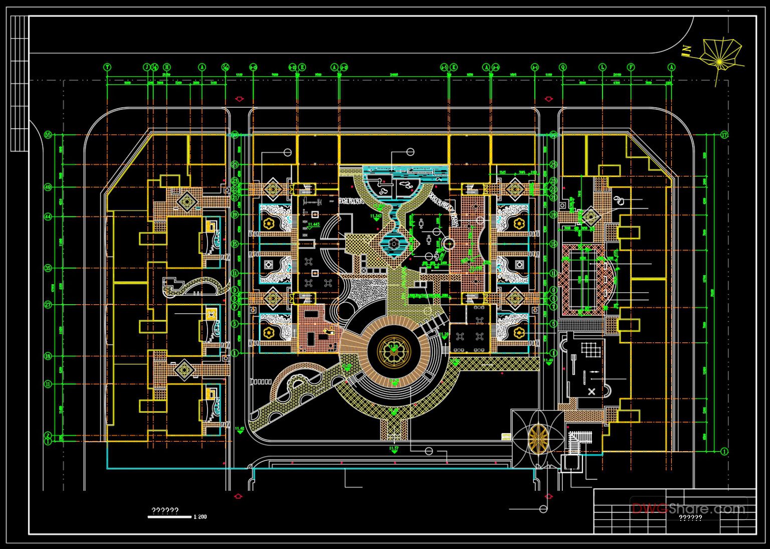 88.Free Download of Urban landscaping Detail Autocad Drawing DWG