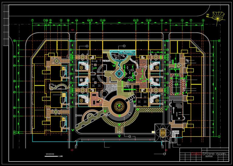 88.Free Download of Urban landscaping Detail Autocad Drawing DWG