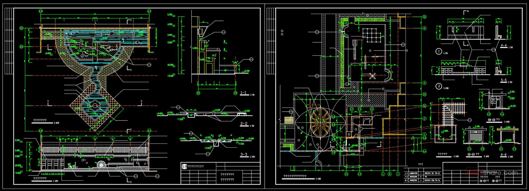 88.Free Download of Urban landscaping Detail Autocad Drawing DWG