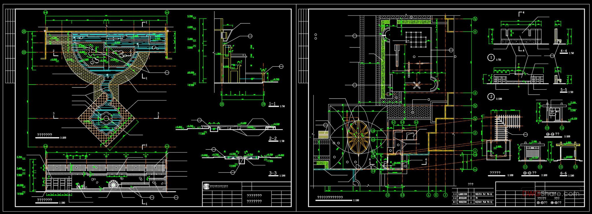 88.Free Download of Urban landscaping Detail Autocad Drawing DWG