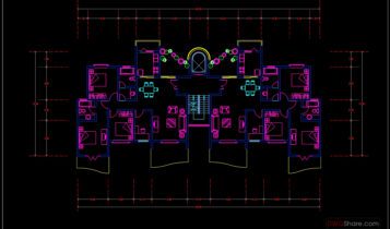 52.Wooden Wall Panelling Detail Drawing DWG